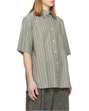 Isabel Marant Étoile Labilio Striped Short-sleeve Shirt - Gray