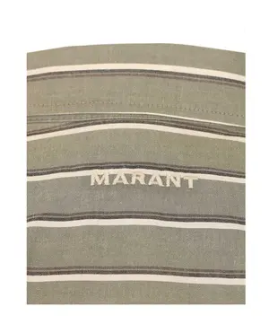 Isabel Marant Étoile Labilio Striped Short-sleeve Shirt - Gray