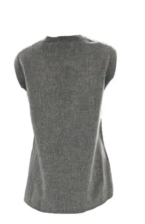 Max Mara Sleeveless Ribbed Knit Vest With Pockets