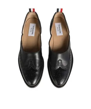 Thom Browne D'orsay Loafers With Brogue Detailing