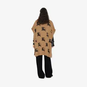 Burberry Logo Motif Embroidered Jacquard Cape