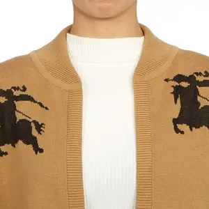 Burberry Logo Motif Embroidered Jacquard Cape