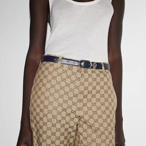 Gucci Oval Buckle Logo Belt
