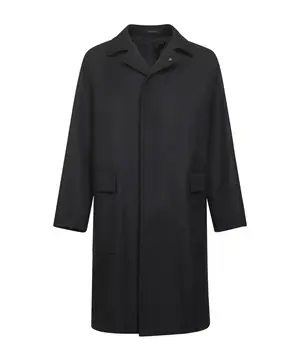 Tagliatore Raglan Sleeve Coat - Black