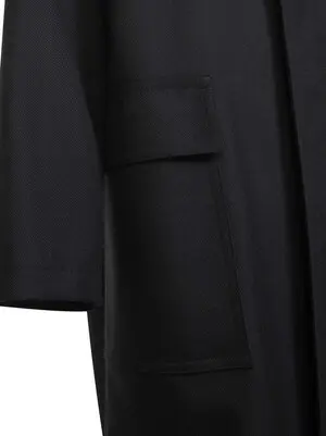 Tagliatore Raglan Sleeve Coat - Black