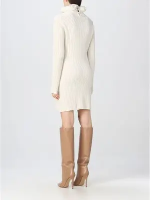 Blumarine Rose Detailed Knitted Mini Dress