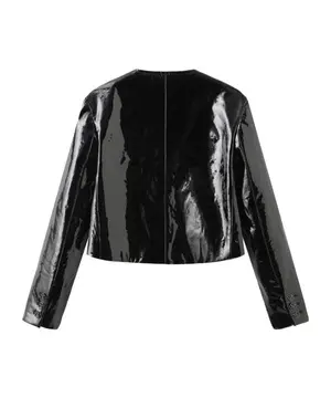Marissa Chiara Long-sleeved Leather Jacket