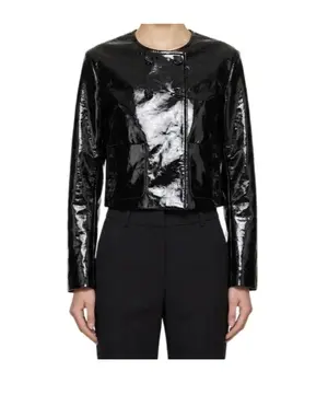 Marissa Chiara Long-sleeved Leather Jacket