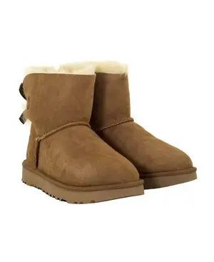 UGG Bailey Bow Mini Ankle Boots - Chestnut