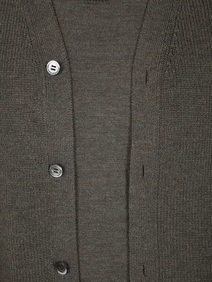 Comme Des Garçons Wool Cardigan - Khaki