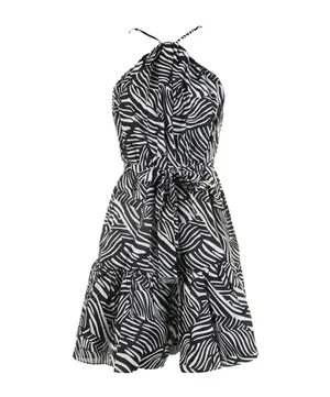 Michael Kors Zebra-print Belted Mini Dress