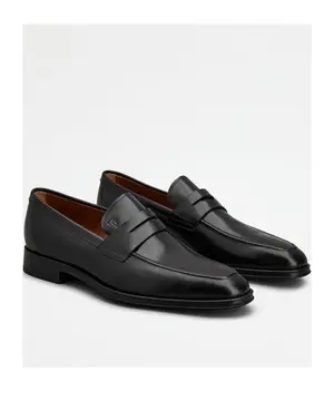 TOD'S Square-toe High-shine Loafers - Black