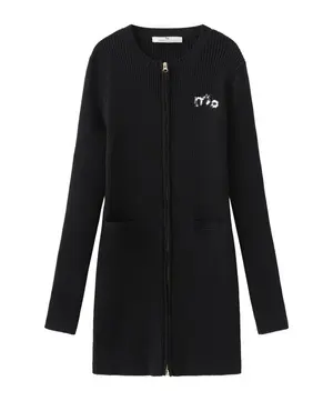 Marissa Chiara Ribbed Knit Zip-up Dress