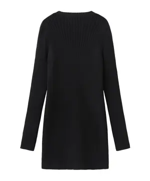 Marissa Chiara Ribbed Knit Zip-up Dress