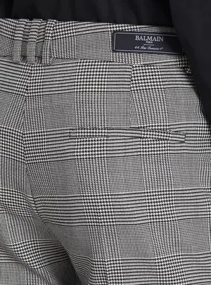 Balmain Prince Of Wales Plaid Tailored Trousers