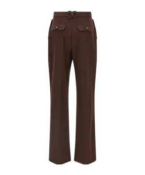 Elisabetta Franchi Pleated Wide Leg Trousers