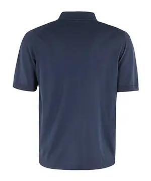 Eleventy Short Sleeved Knit Polo Shirt