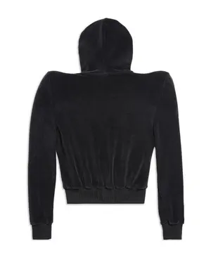Balenciaga Round Shoulder Zip-up Hoodie