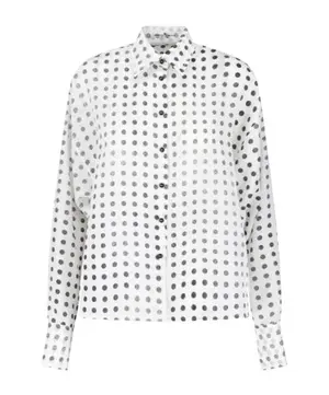 Ermanno Scervino Polka Dot Silk Shirt - White