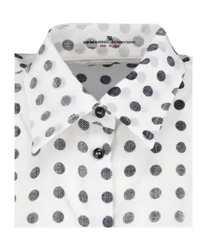 Ermanno Scervino Polka Dot Silk Shirt - White