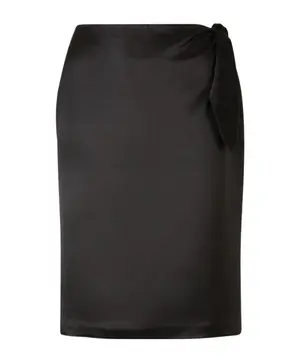 Saint Laurent Silk Knot-detail Skirt