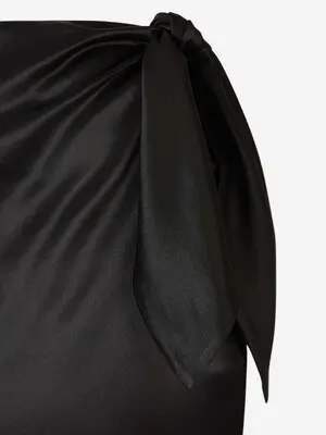 Saint Laurent Silk Knot-detail Skirt