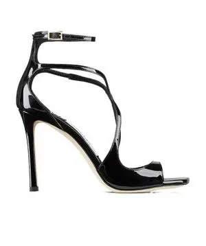 JIMMY CHOO Logo High-heeled Sandals - Black