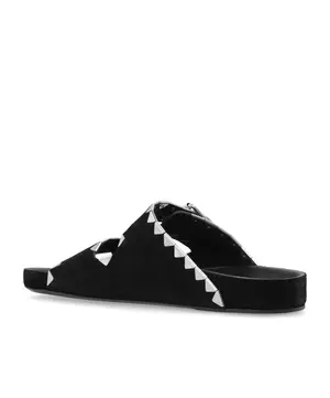 Isabel Marant Étoile Lennyo Studded Slide Sandals - Black