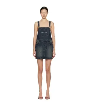 Marissa Chiara Denim Overall Skirt - Blue