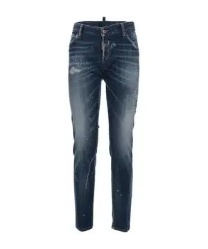Dsquared2 Raw Edge Hem Jeans For Women