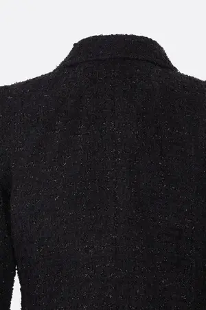 Balenciaga Double-breasted Tweed Blazer - Black