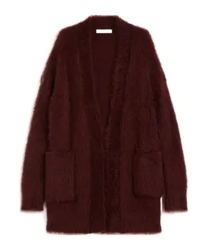 Max Mara Open Front Cardigan - Cherry