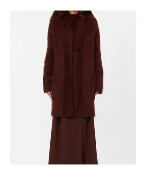 Max Mara Open Front Cardigan - Cherry