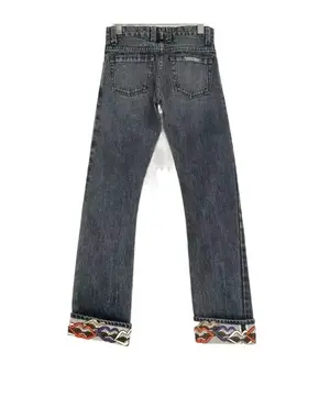 Chrome Hearts Belt Loop Jeans With Embellished Cuffs