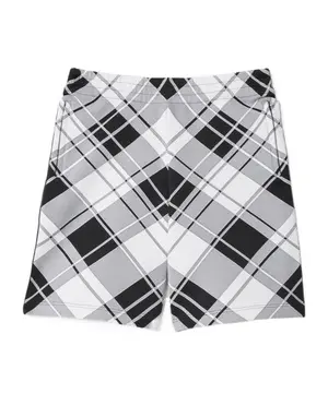 Burberry Check Print Bermuda Shorts - Gray