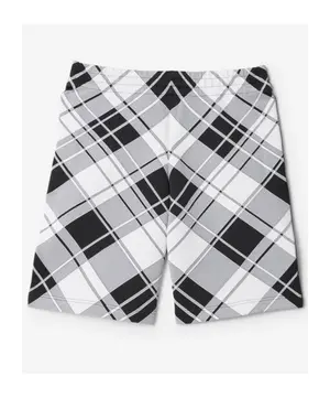 Burberry Check Print Bermuda Shorts - Gray