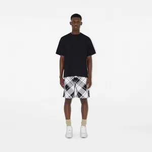 Burberry Check Print Bermuda Shorts - Gray