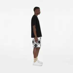 Burberry Check Print Bermuda Shorts - Gray