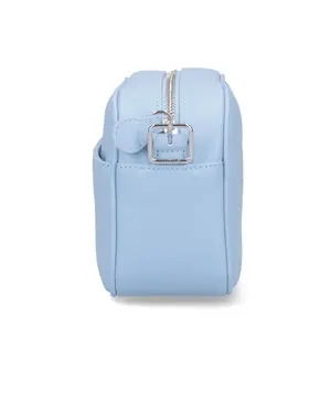 COURREGES Reedition Logo Patch Zip-up Shoulder Bag - Blue