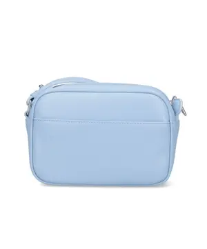 COURREGES Reedition Logo Patch Zip-up Shoulder Bag - Blue