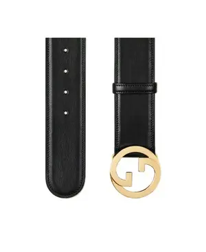 Gucci Interlocking G Buckle Belt - Black