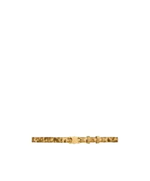 Celine Small Triomphe Belt In Triomphe Canvas - Nude