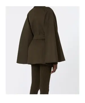 Max Mara Verna Oversized Belted Coat - Black