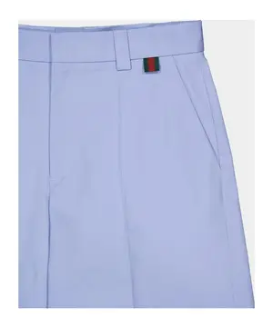 Gucci Tailored Shorts With Web Detail - Light Blue