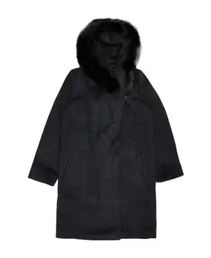 Max Mara Hooded Overcoat - Black
