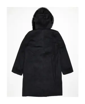 Max Mara Hooded Overcoat - Black