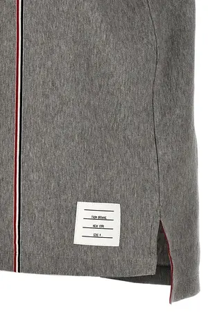 Thom Browne Rwb Striped Short-sleeved Polo Shirt