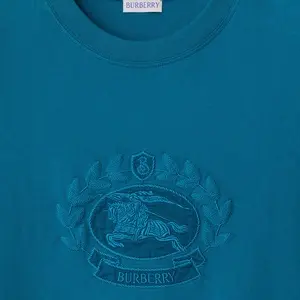 Burberry Oak Leaf Crest Embroidered Crewneck T-shirt