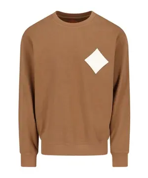Mcm Logo Patch Crewneck Sweatshirt - Brown