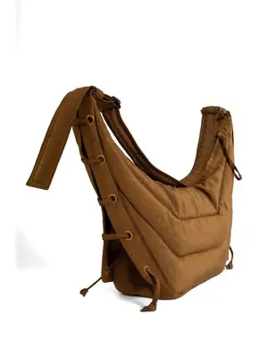 LEMAIRE Quilted Lace-up Shoulder Bag - Tan